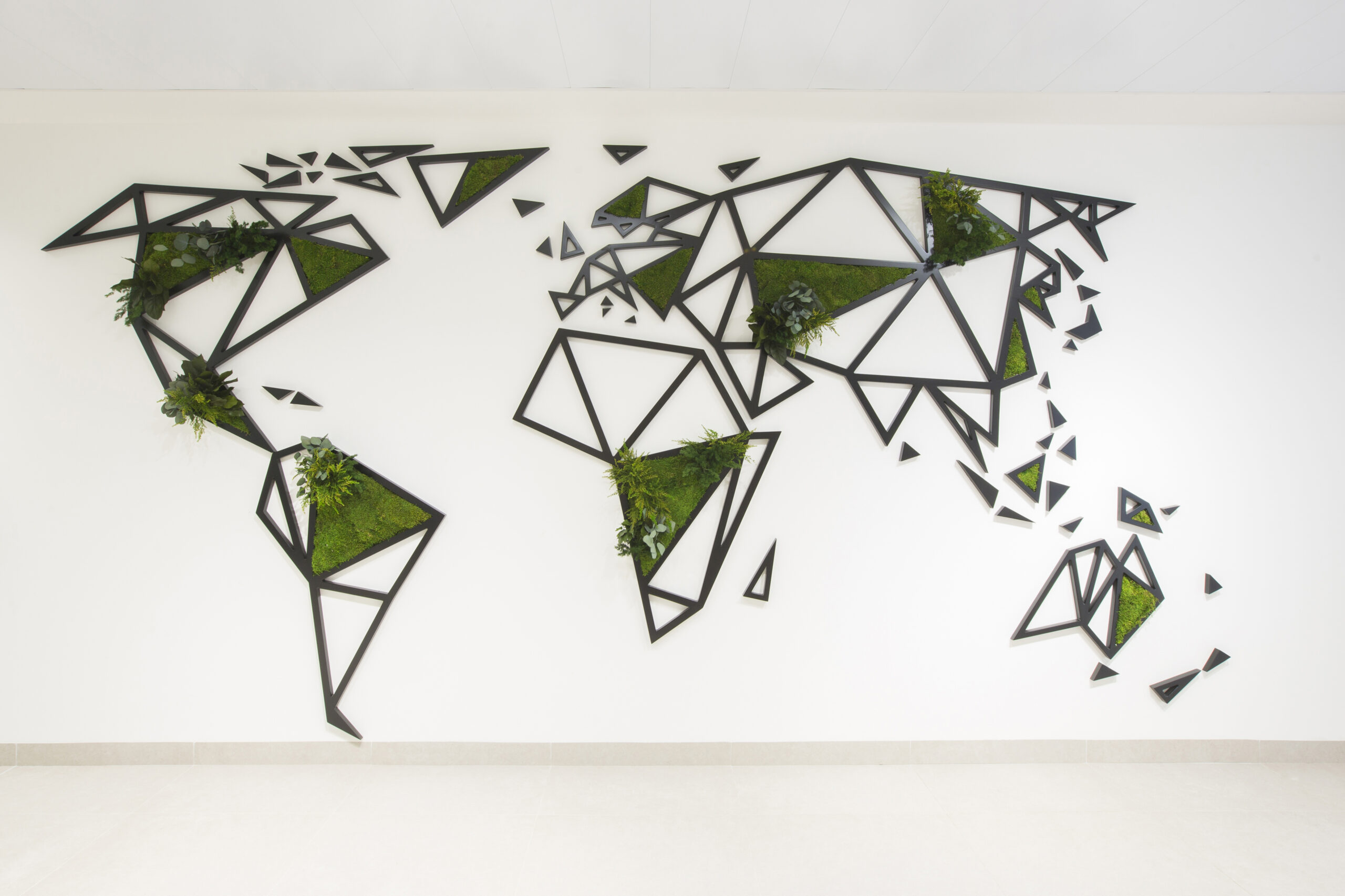 Maps|Wire World - Mapa mundi con vegetación preservada | GREENAREA ...