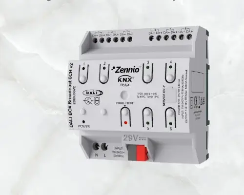 DALI BOX Broadcast 6CH v2 - DALI Broadcast + KNX + escenas | ZENNIO ...